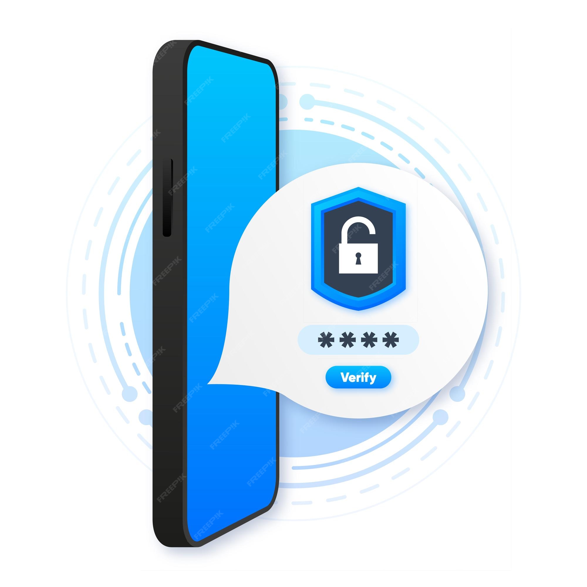 Premium Vector Two Steps Authentication Verification Code Message On Smartphone Notice With