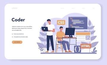 Premium Vector | Typersetter web banner or landing page. website ...