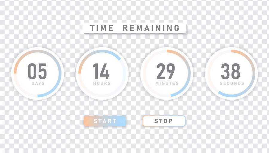 Premium Vector Ui Countdown Clock Counter Timer Flip Countdown Clock