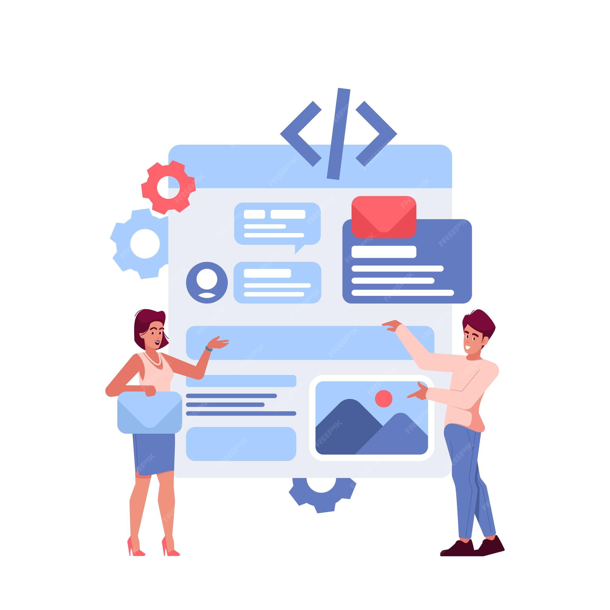 Premium Vector | Ui ux designer characters working on website or ...