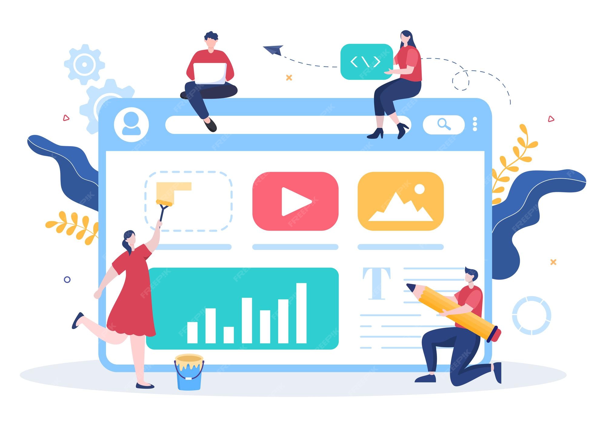 Premium Vector | Ui & ux programmer flat design vector illustration for ...