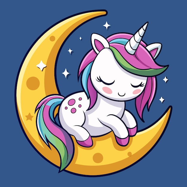 Premium Vector | Unicorn Sleeping Peacefully Cartoon Vector Image Premium Vector | Unicorn Sleeping Peacefully Cartoon Vector Image