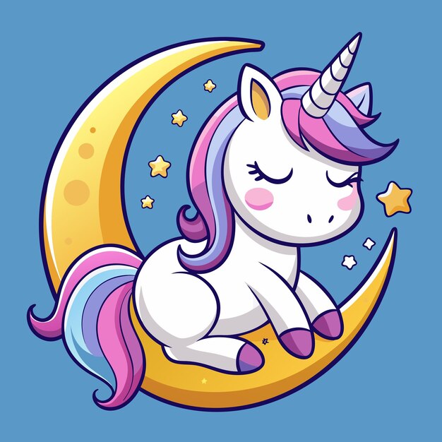 Premium Vector | Unicorn Sleeping Peacefully Cartoon Vector Image Premium Vector | Unicorn Sleeping Peacefully Cartoon Vector Image