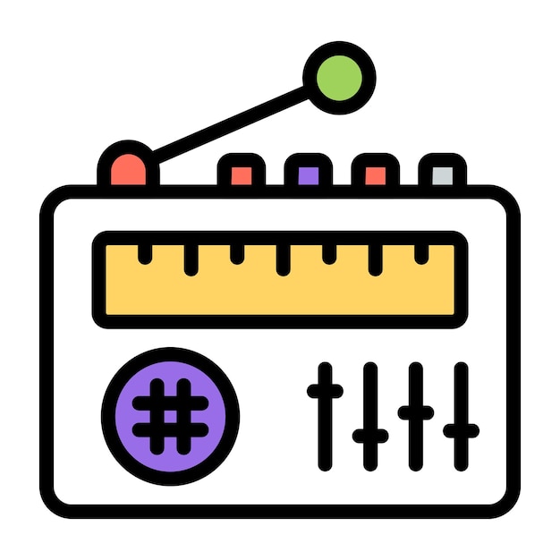 Premium Vector | A unique design icon of radio Premium Vector | A unique design icon of radio