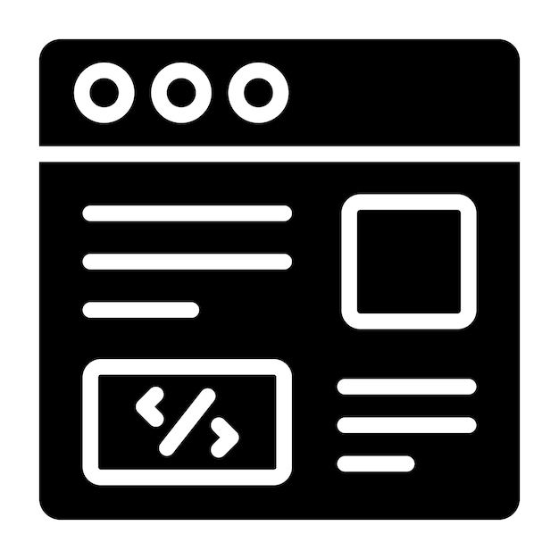 Premium Vector | Unique design icon of web coding Premium Vector | Unique design icon of web coding