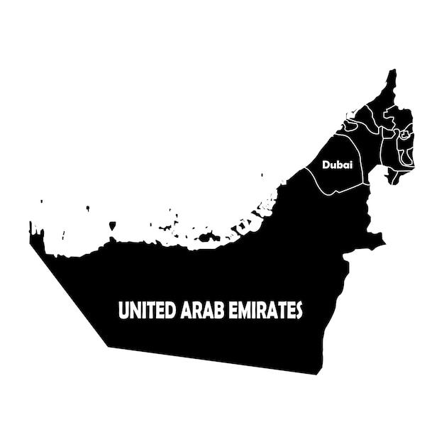 Premium Vector United Arab Emirates Map