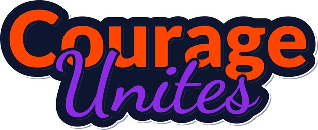 Premium Vector | United Courage Lettering Vector Design Premium Vector | United Courage Lettering Vector Design