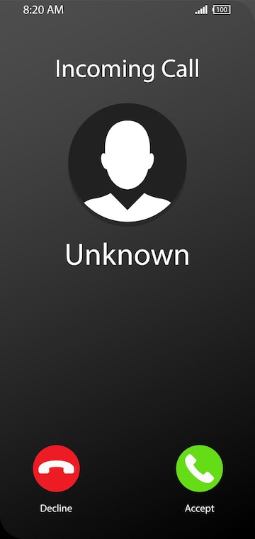 Premium Vector | Unknown number calling mobile phone interface illustration Premium Vector | Unknown number calling mobile phone interface illustration