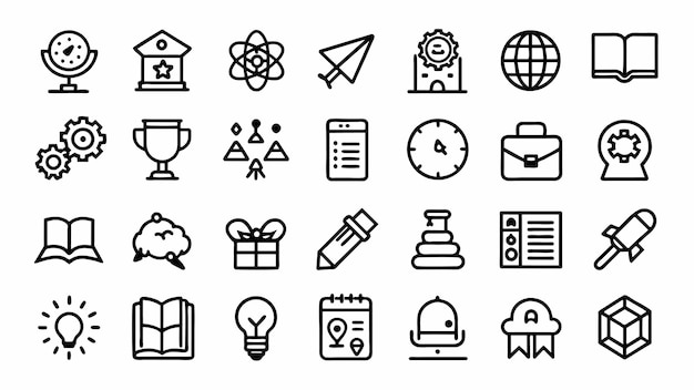 Premium Vector | Unlocking Knowledge Vector Education Icon Set for ... Premium Vector | Unlocking Knowledge Vector Education Icon Set for ...