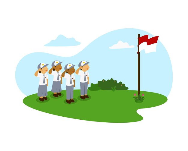 Upacara Bendera Vectors And Illustrations For Free Download