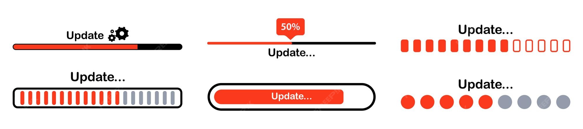 Premium Vector Update Bar Loading Or Updating Files Installation New Software Operating System