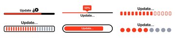 Premium Vector | Update bar Loading or updating files Installation new software operating system ...