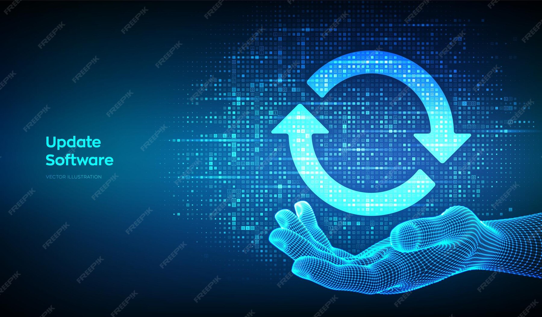 Premium Vector | Update Software Upgrade computer program version concept Synchronization icons ...