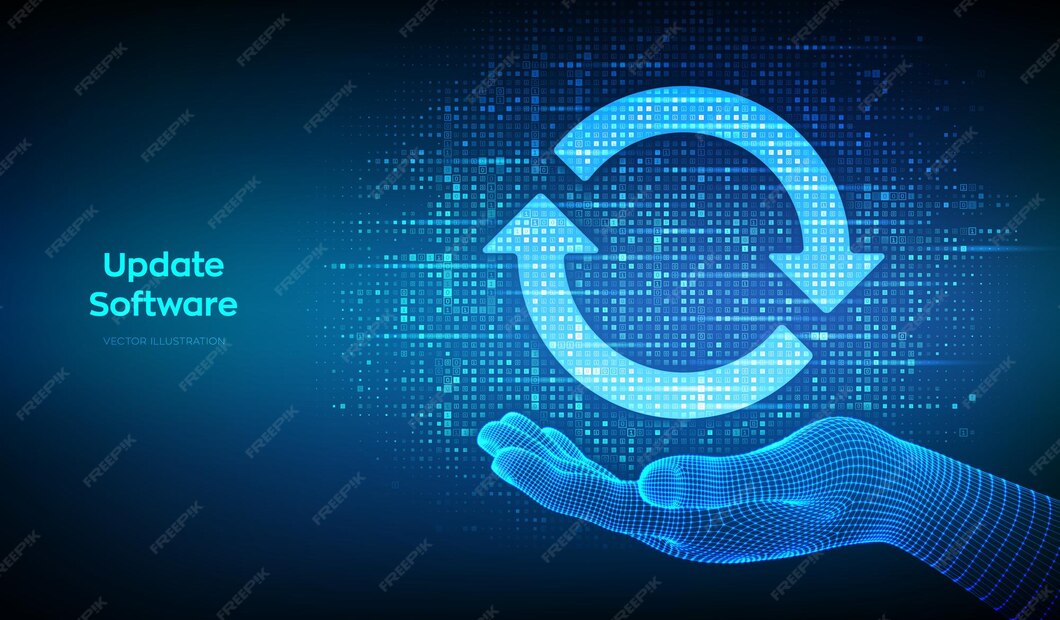 Premium Vector | Update Software Upgrade computer program version Synchronization icons made ...