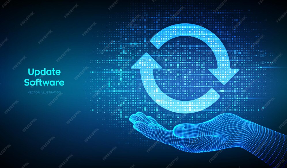 Premium Vector | Update Software Upgrade computer program version Synchronization icons made ...