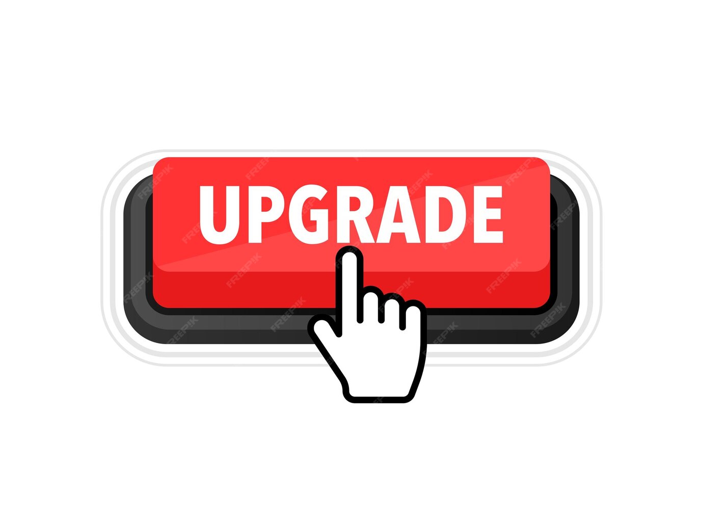 Premium Vector | Upgrade button with cursor Pointer click Vector web button