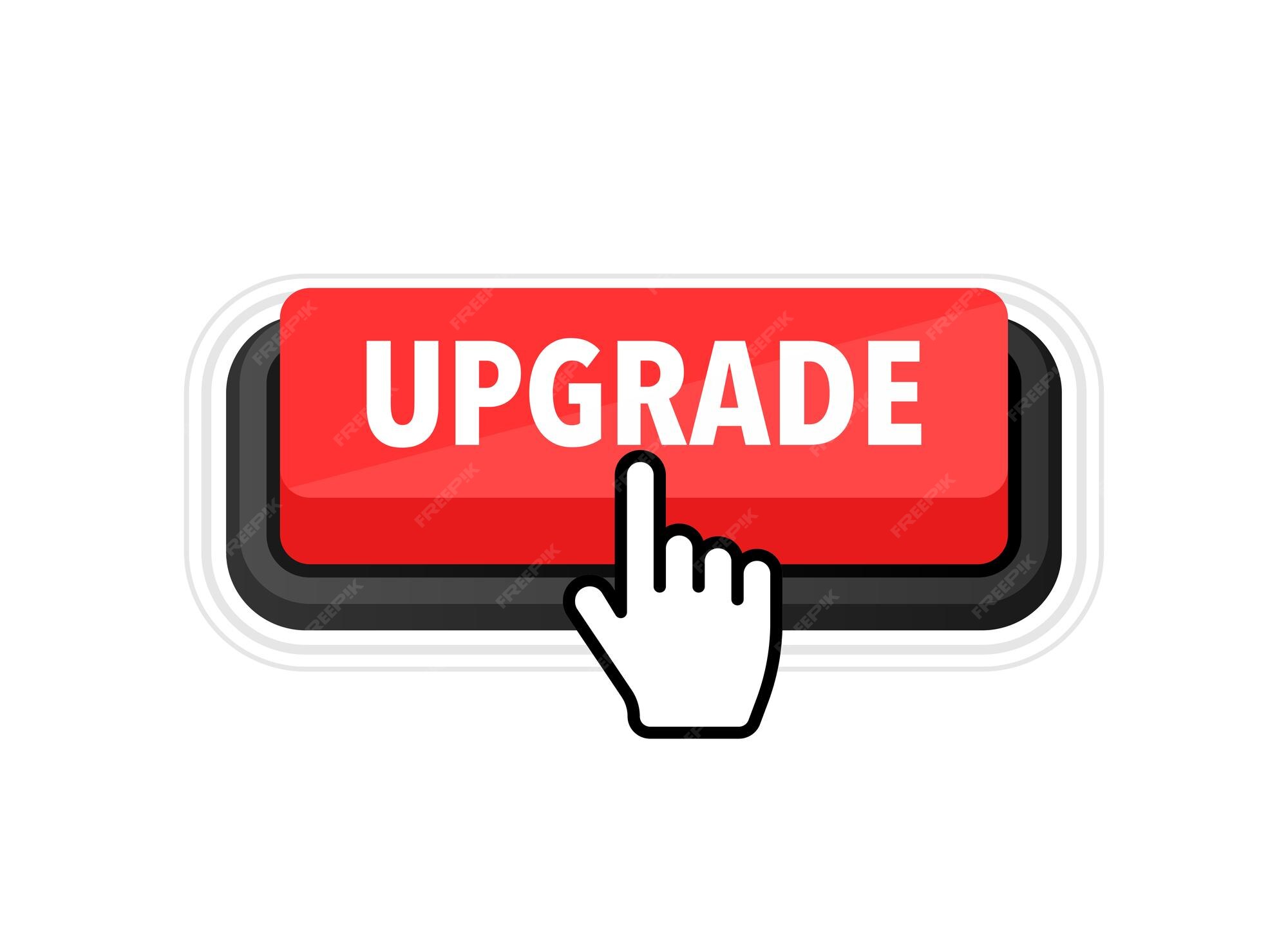 Premium Vector | Upgrade button with cursor Pointer click Vector web button