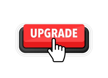 Premium Vector | Upgrade button with cursor Pointer click Vector web button