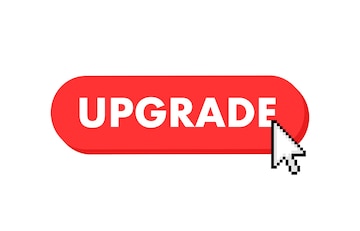 Premium Vector | Upgrade button with cursor pointer click vector web button