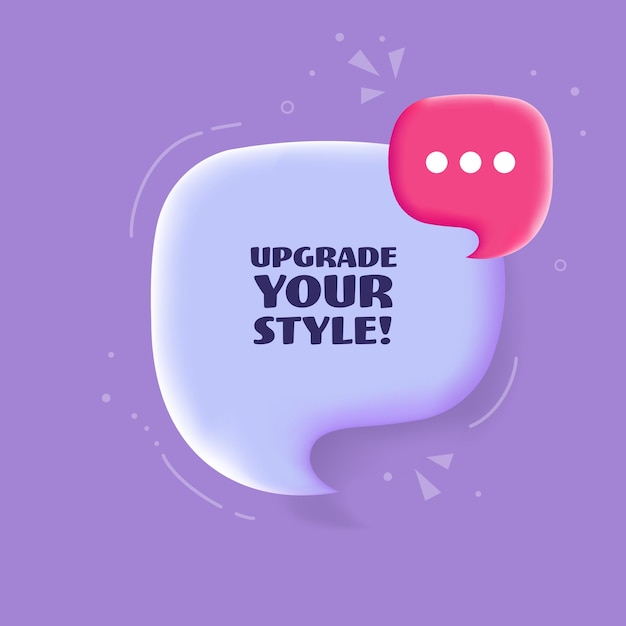 Premium Vector | Upgrade your style bubble Pop art style Speech bubble ... Premium Vector | Upgrade your style bubble Pop art style Speech bubble ...
