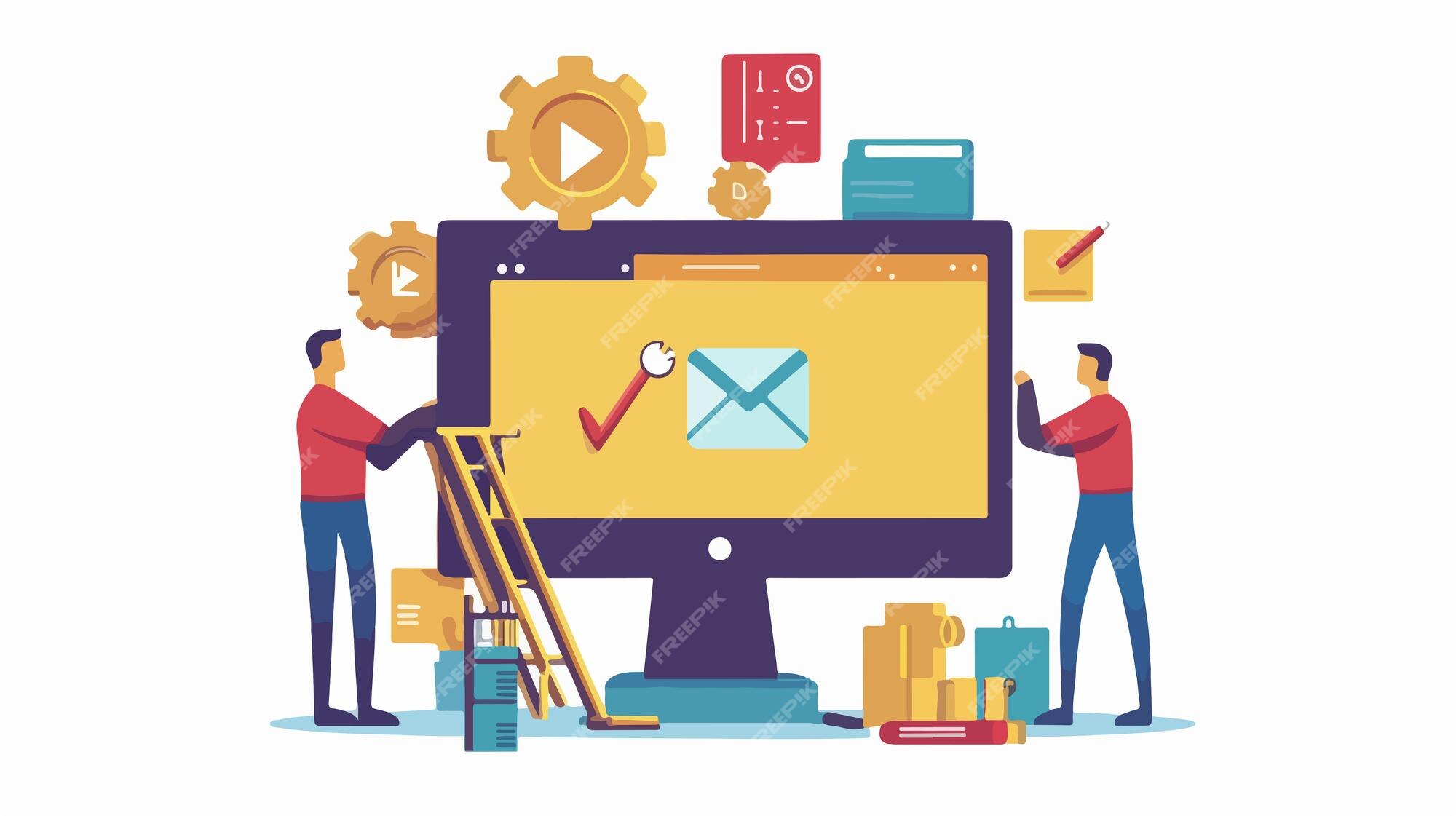 Upgrading Operating System Flat Illustration System Upgrade Concept ... Upgrading Operating System Flat Illustration System Upgrade Concept ...