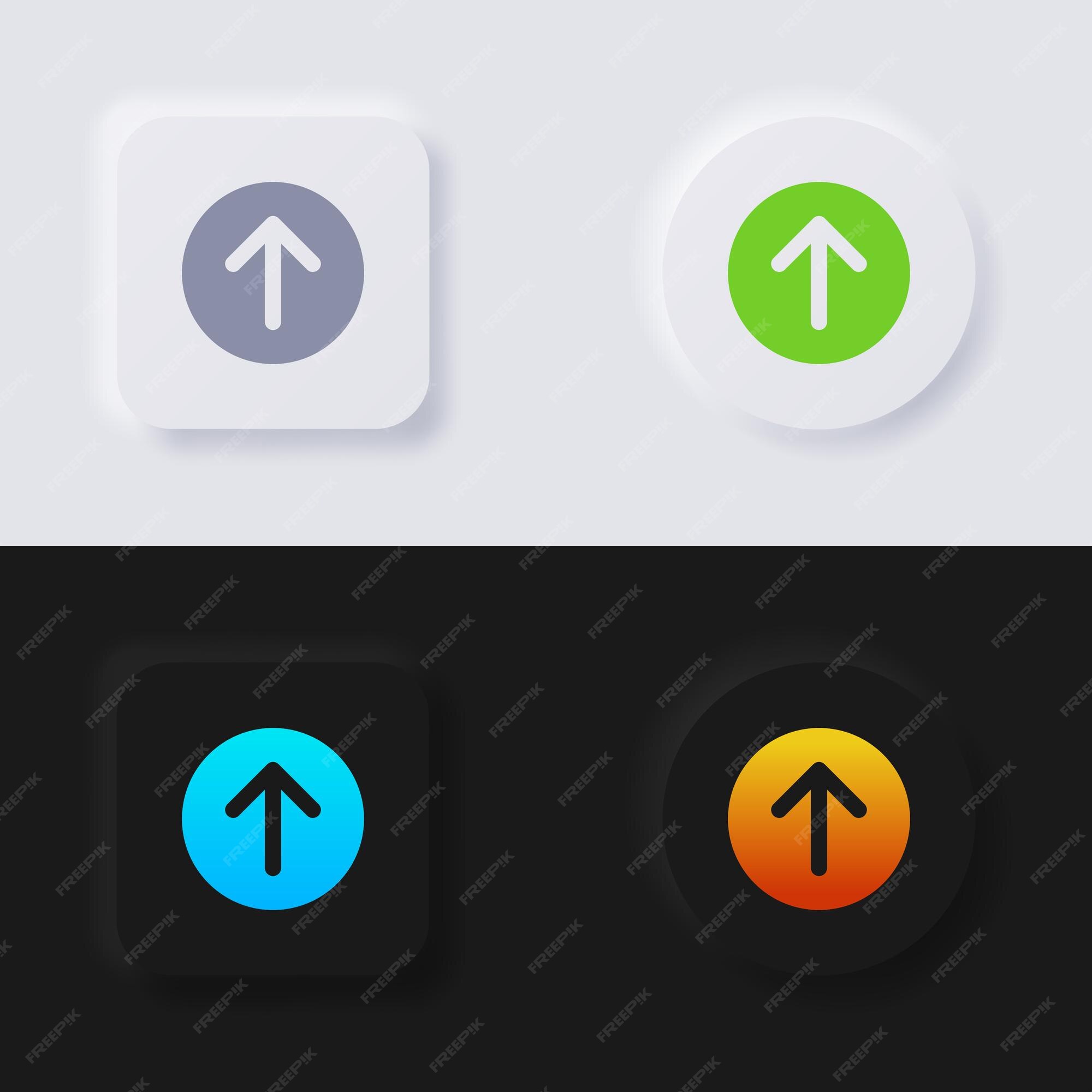 Premium Vector | Upload button arrow icon set multicolor neumorphism ...