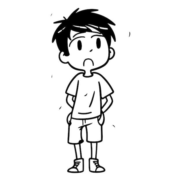 Premium Vector | Upset boy cartoon character of a sad boy Premium Vector | Upset boy cartoon character of a sad boy