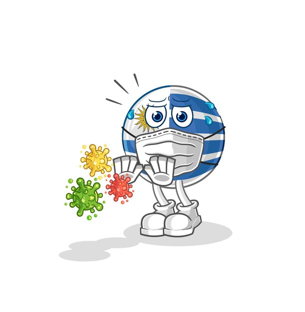 Premium Vector | Uruguay refuse viruses cartoon cartoon mascot vector Premium Vector | Uruguay refuse viruses cartoon cartoon mascot vector