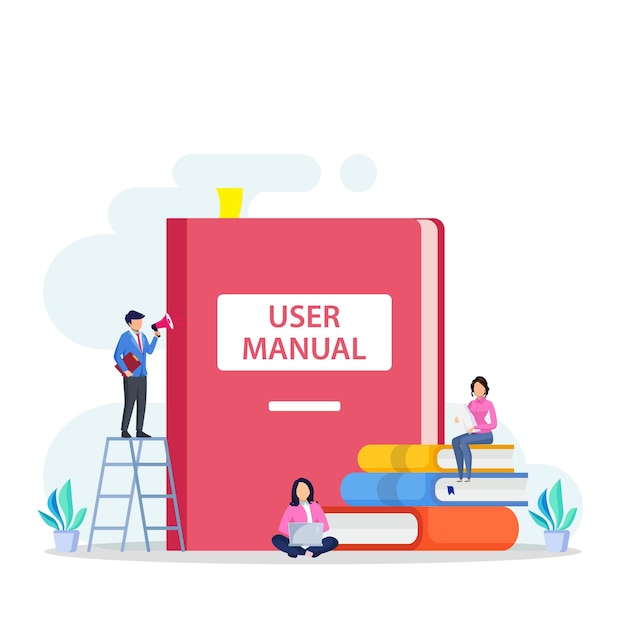 Premium Vector | User guide manual instruction and guidebook vector concept Premium Vector | User guide manual instruction and guidebook vector concept