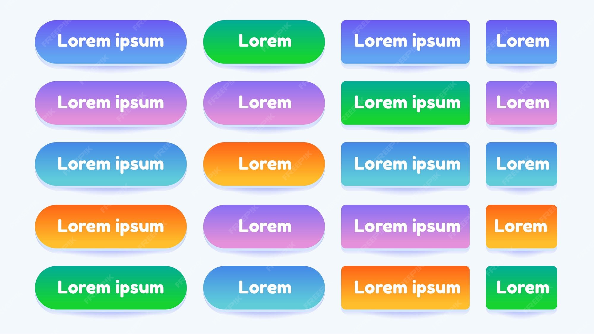 Premium Vector User Interface Buttons For Mobile App Or Game Vector Simple Flat Modern