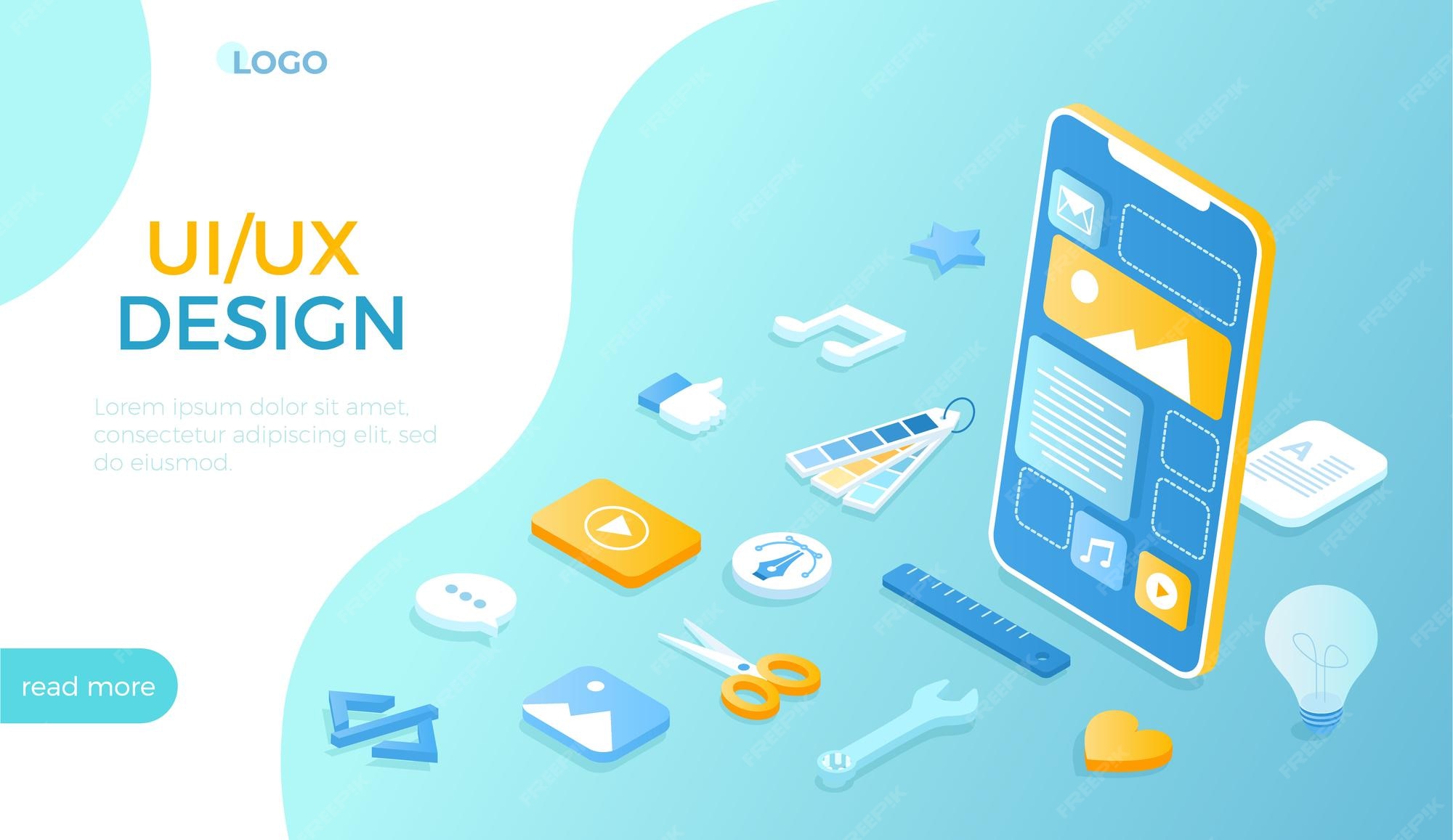 Premium Vector User Interface And User Experience Design Ui Ux Interface Construction Mobile