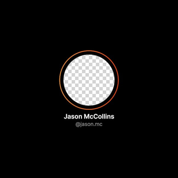 사용자 프로필 배너 그림 소셜 미디어 Ui 개념 모바일 앱용 편집 가능한 이름 및 닉네임 웹 요소가 있는 그라데이션 빨간색 원에서 가져온 사용자 프로필 아바타 아이콘을