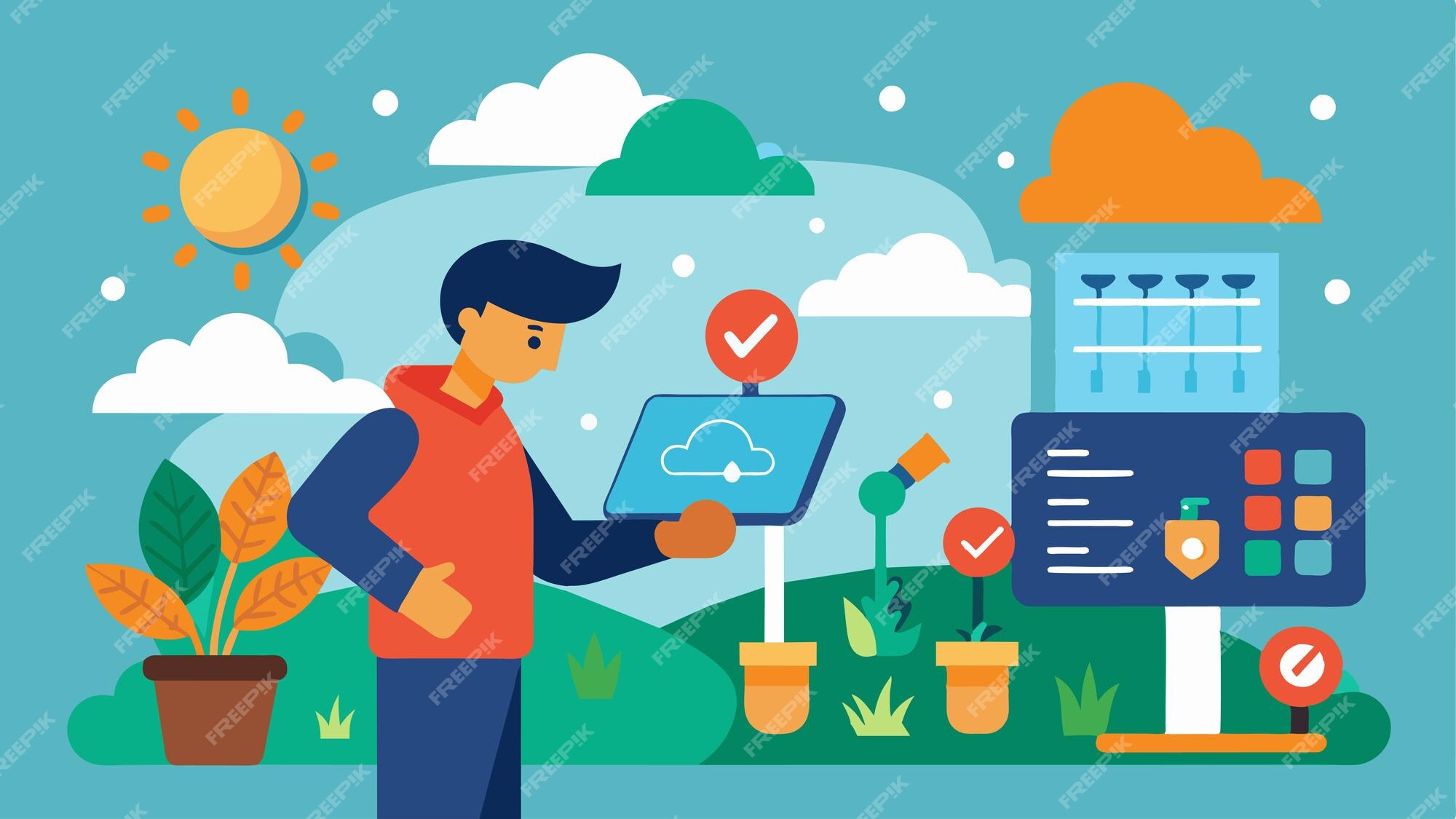 Premium Vector Using Smart Weather Forecasting Tools To Plan And