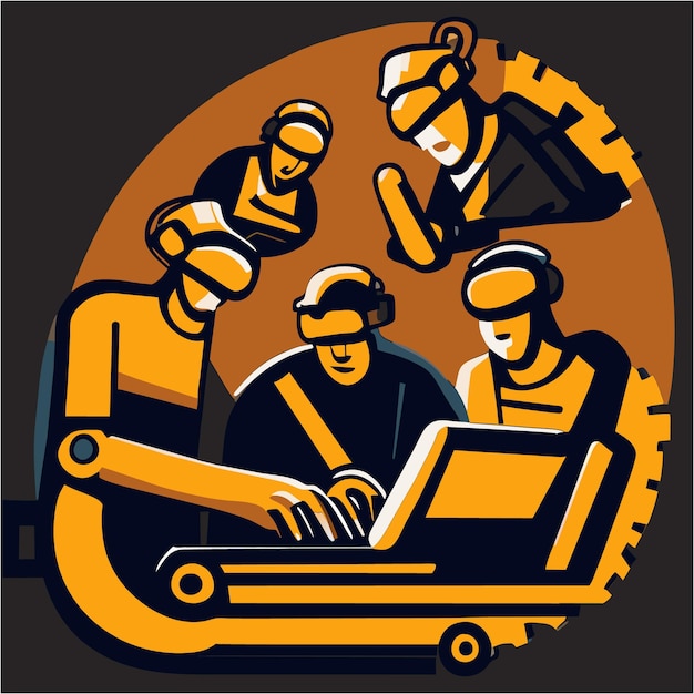 Premium Vector | A utopian tapestry weaving unity with advanced technology Premium Vector | A utopian tapestry weaving unity with advanced technology