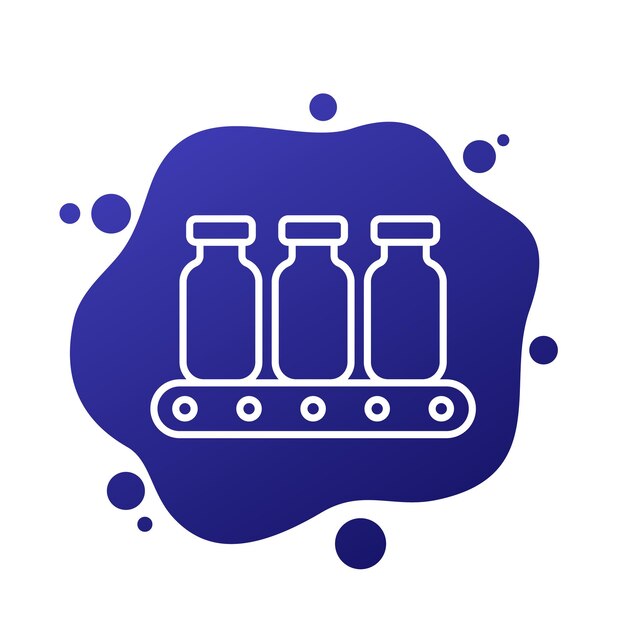 Premium Vector | Vaccine production vector line icon Premium Vector | Vaccine production vector line icon