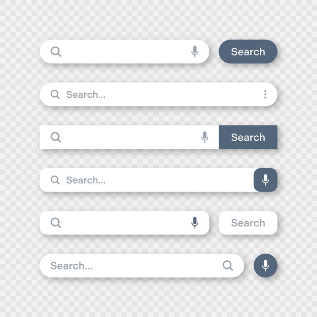Premium Vector | Various search bar templates internet browser engine ...