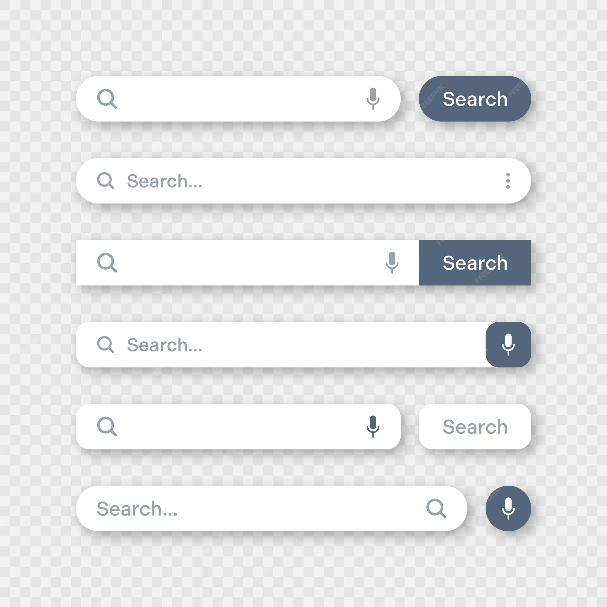 Premium Vector | Various search bar templates internet browser engine ...