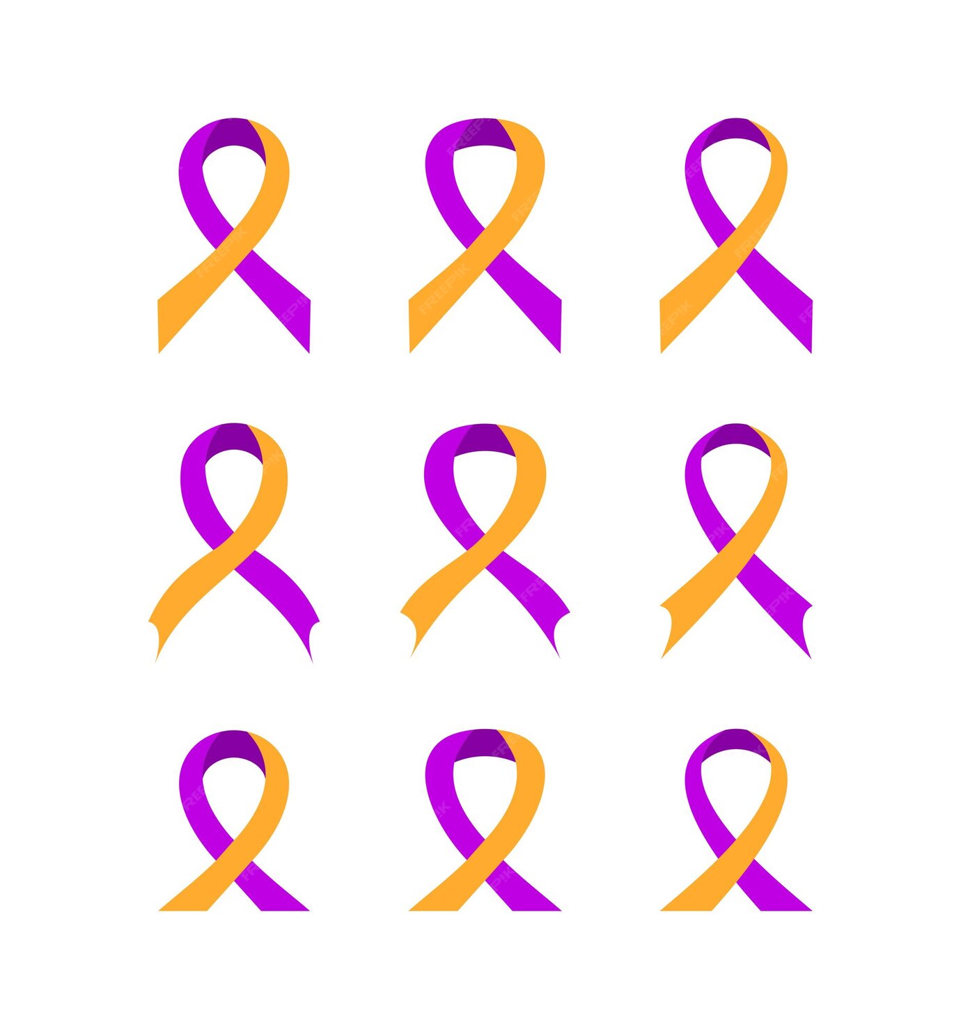 Premium Vector | Various yellow and purple ribbon for psoriasis ... Premium Vector | Various yellow and purple ribbon for psoriasis ...