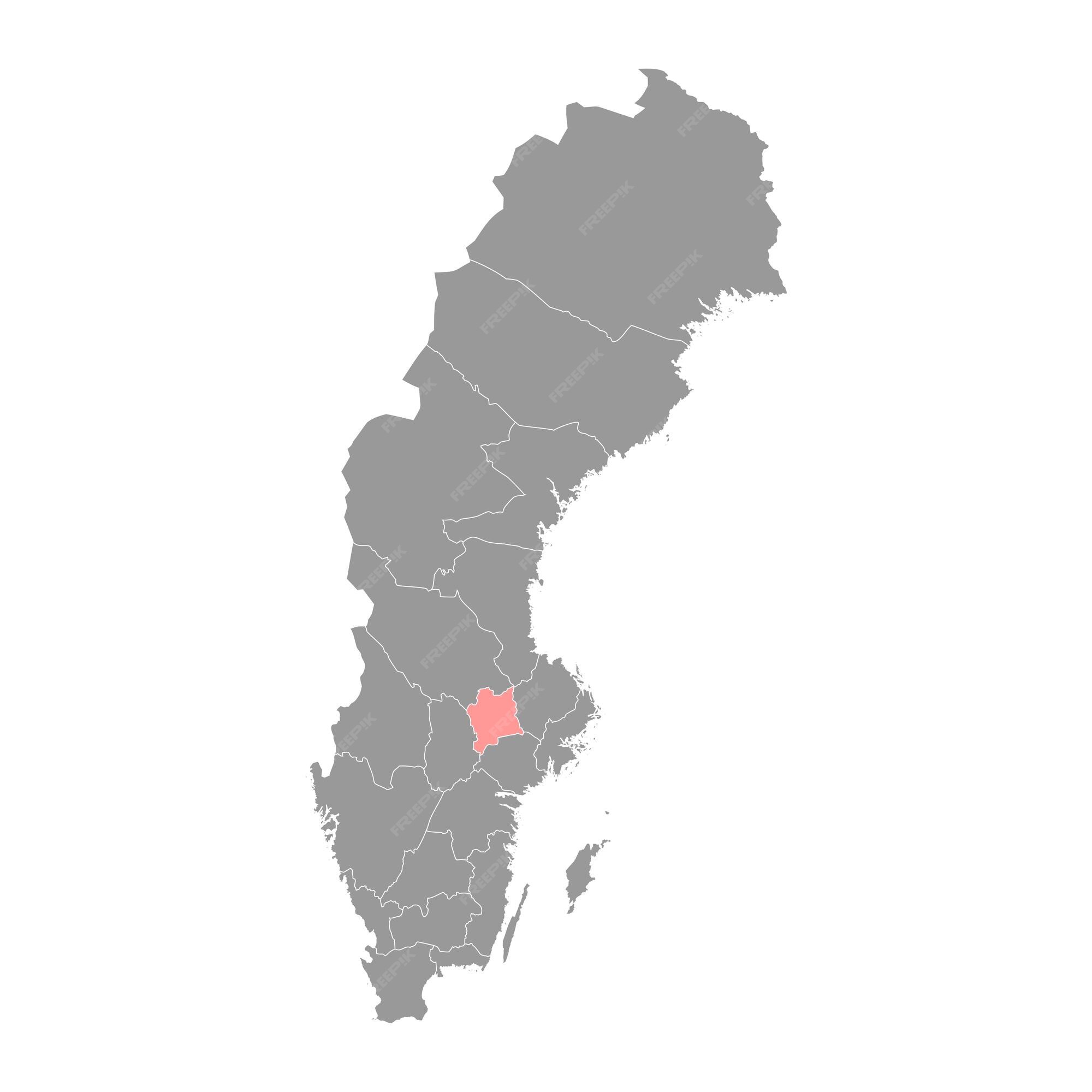 Premium Vector | Vastmanland county map province of sweden vector ... Premium Vector | Vastmanland county map province of sweden vector ...