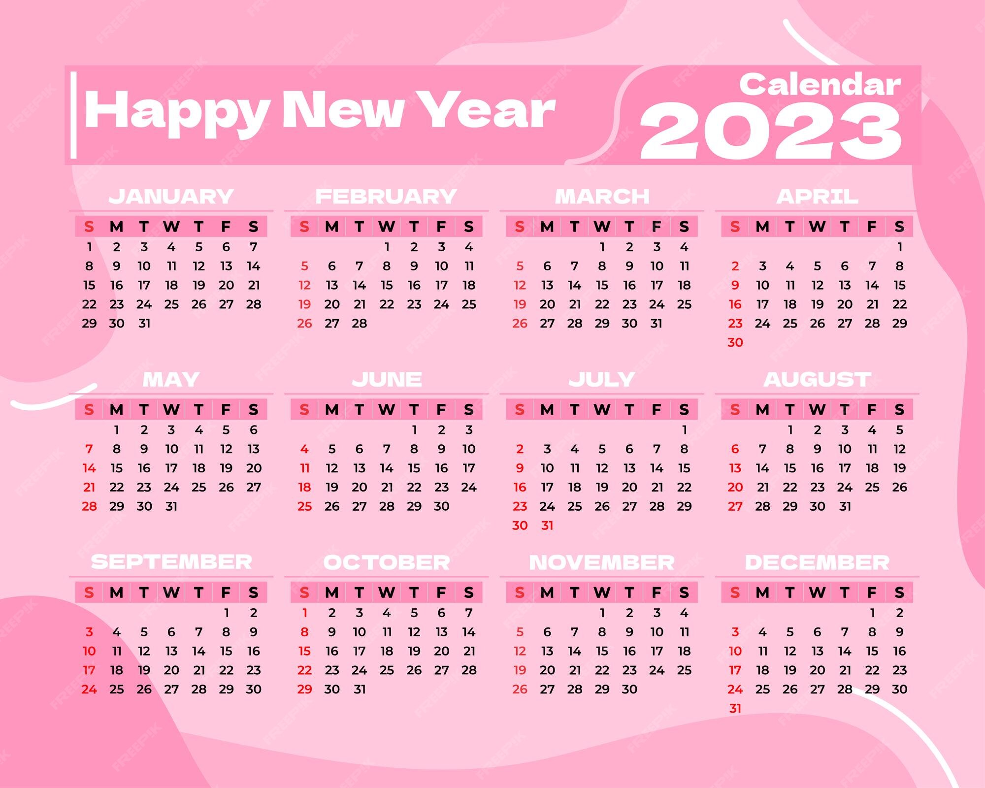 Premium Vector | Vector 2023 calendar template Premium Vector | Vector 2023 calendar template