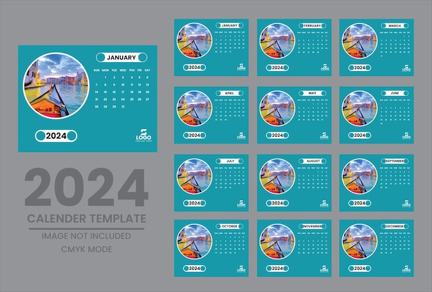 Premium Vector | Vector 2024 calendar template Premium Vector | Vector 2024 calendar template