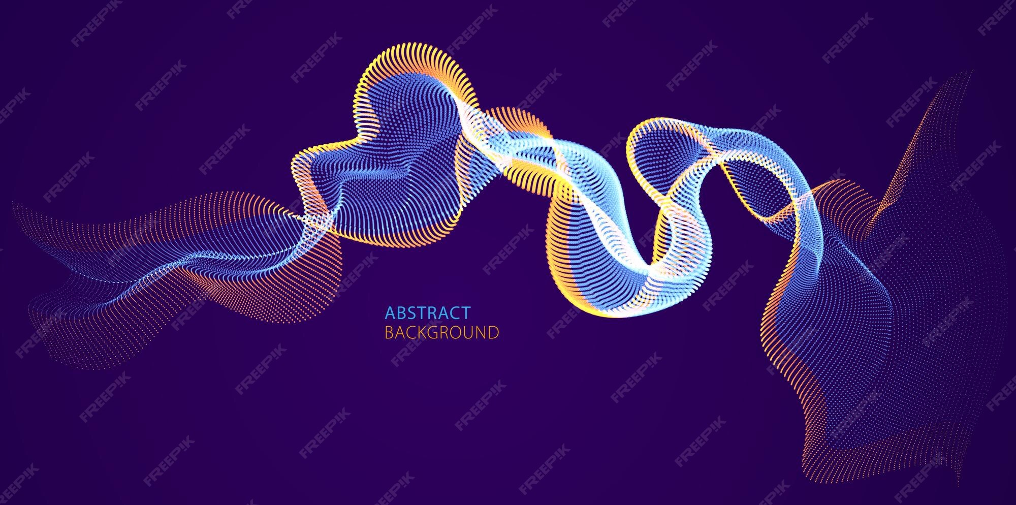Premium Vector | Vector abstract background with wave of flowing particles over dark, smooth ...