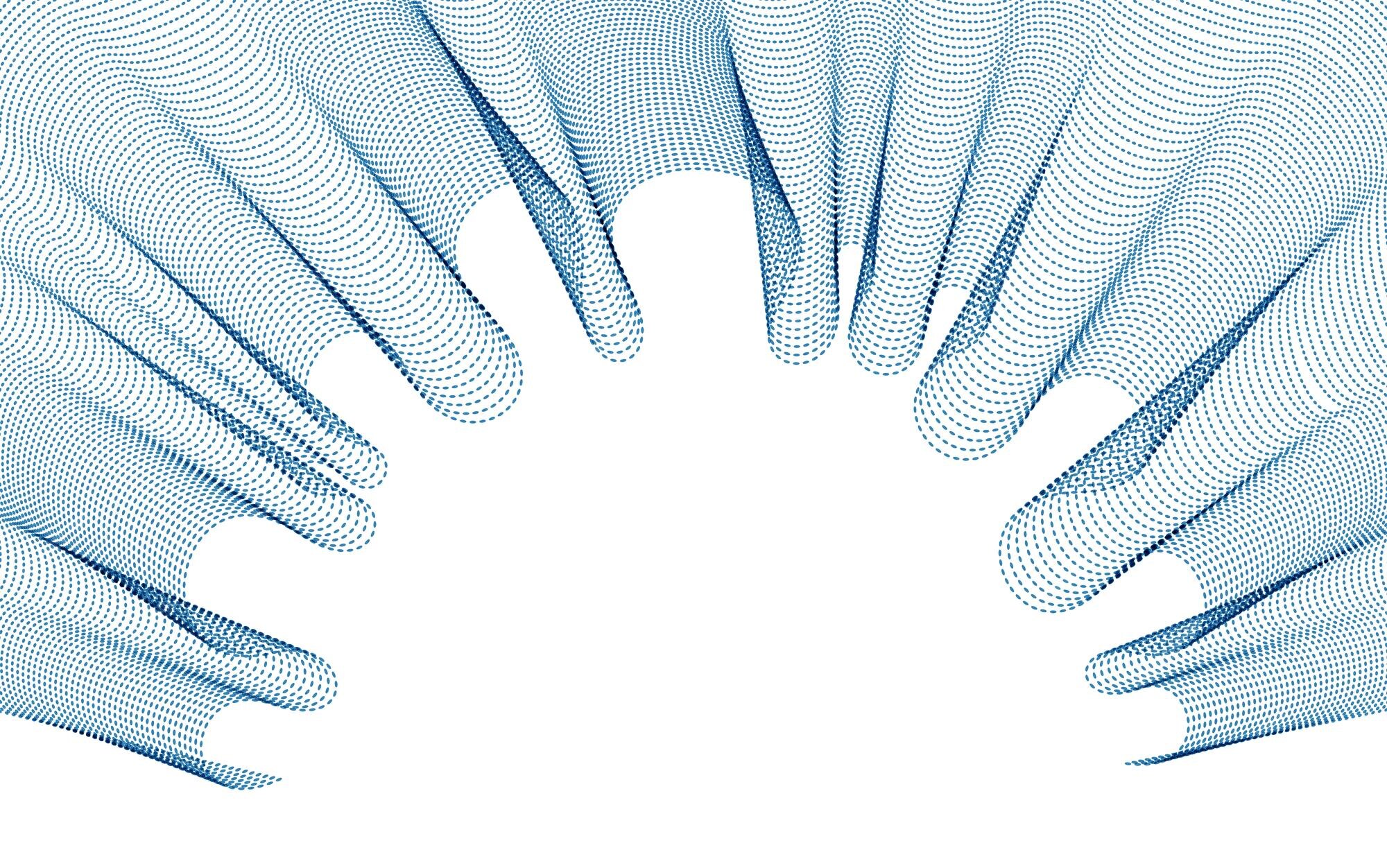 Premium Vector | Vector abstract background with wave of flowing particles frame, smooth curve ...