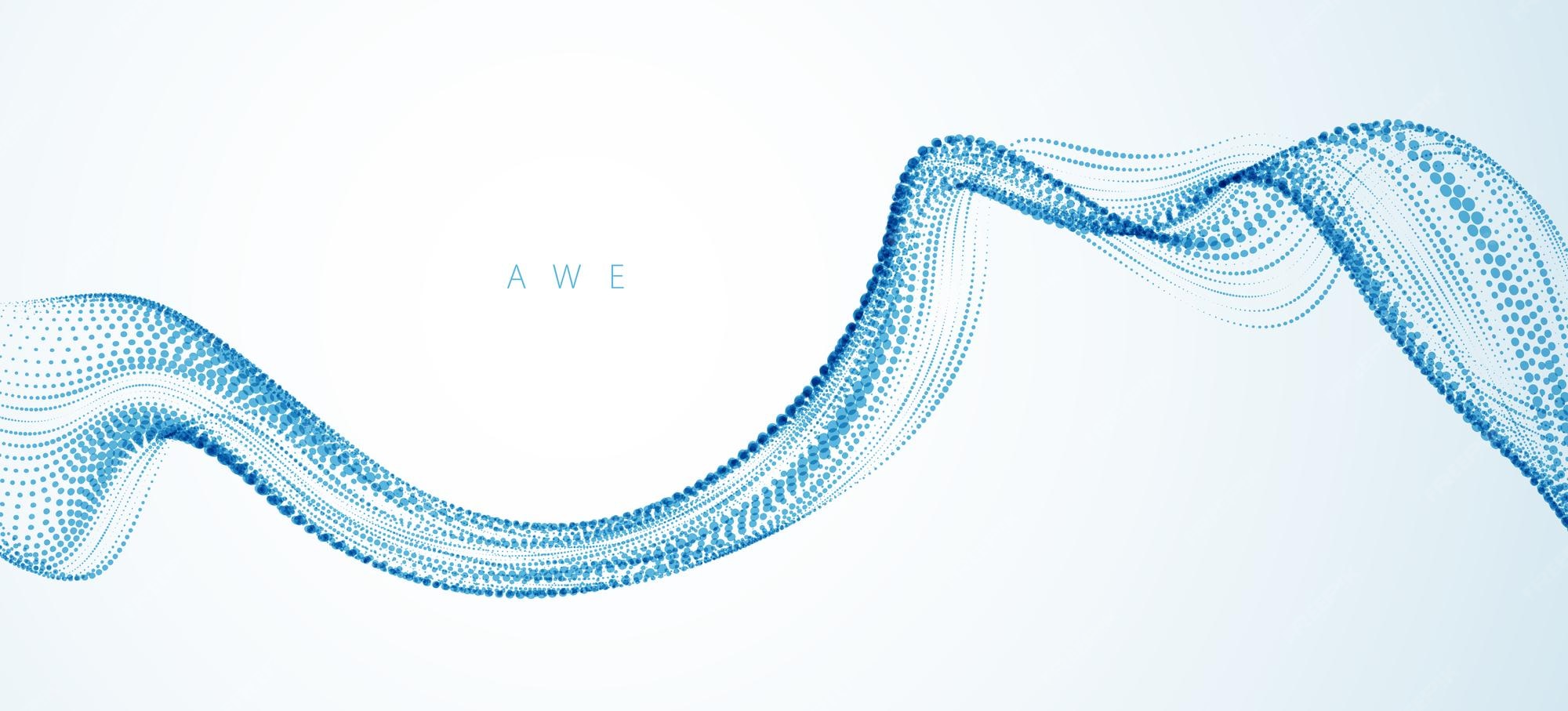 Premium Vector | Vector abstract background with wave of flowing particles, smooth curve shape ...