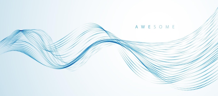 Premium Vector | Vector abstract background with wave of flowing particles, smooth curve shape ...