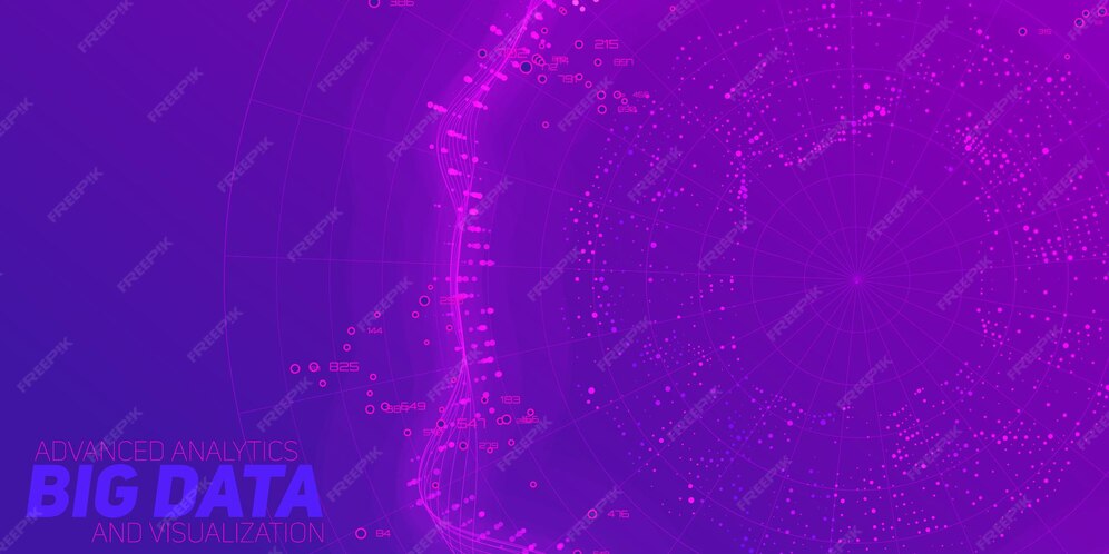 Premium Vector | Vector abstract big data visualization Blue flow of data as numbers strings ...