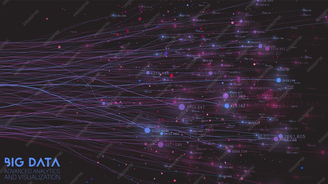 Premium Vector | Vector abstract colorful big data cloud information ...