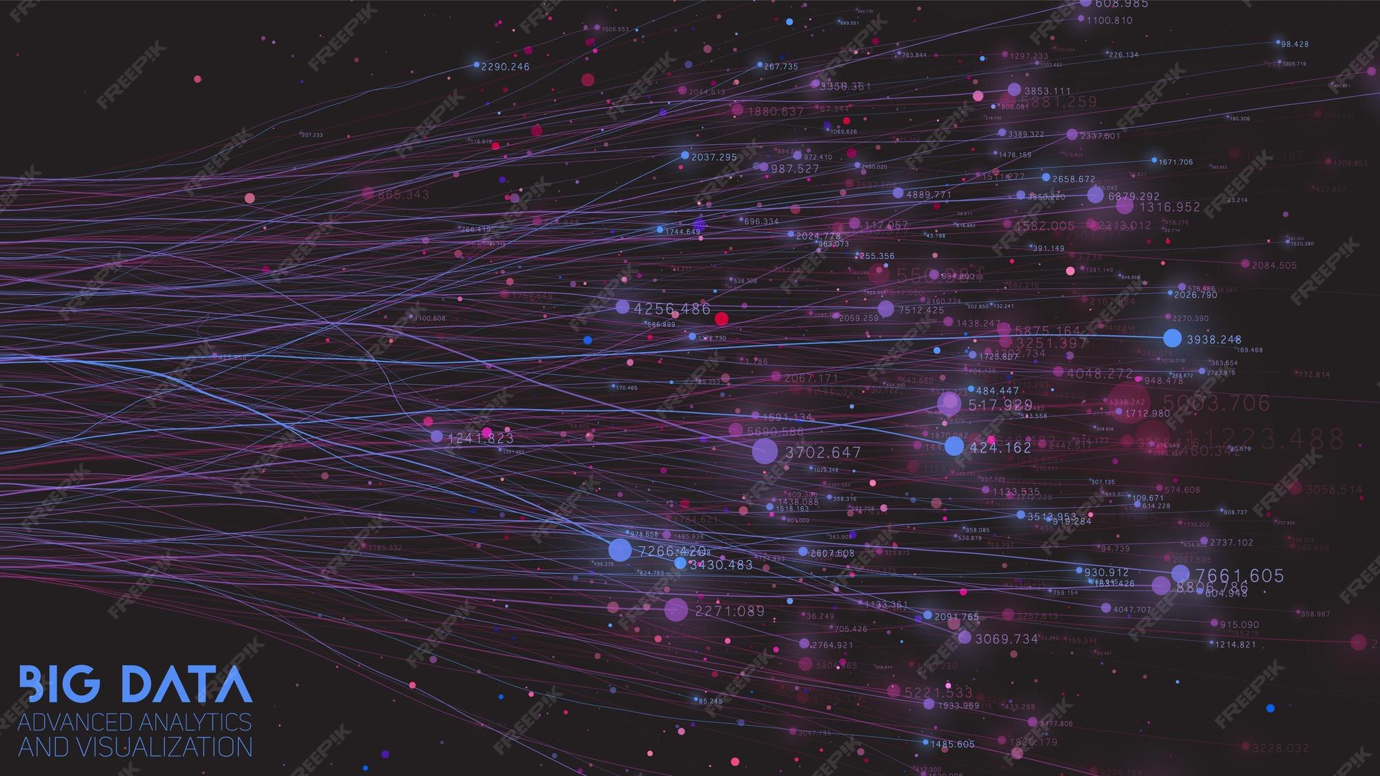 Premium Vector | Vector abstract colorful big data cloud information ...