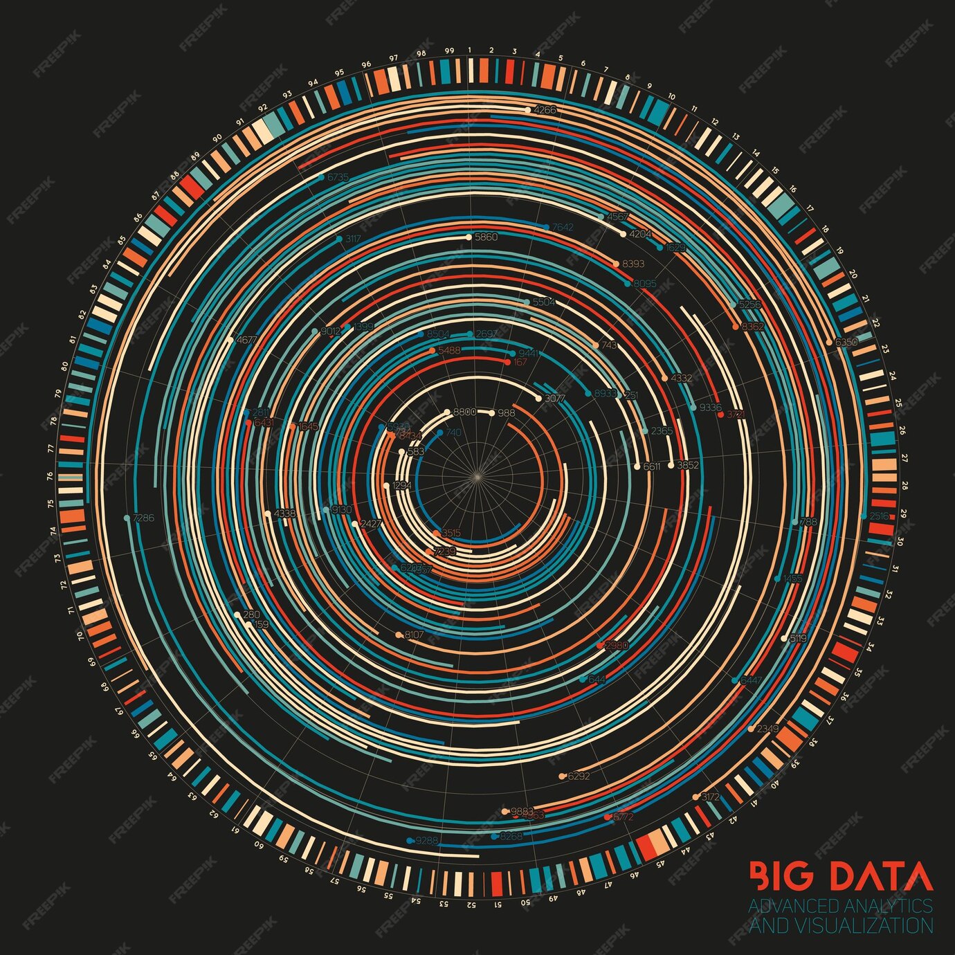 Premium Vector | Vector abstract colorful big data information sorting visualization social ...