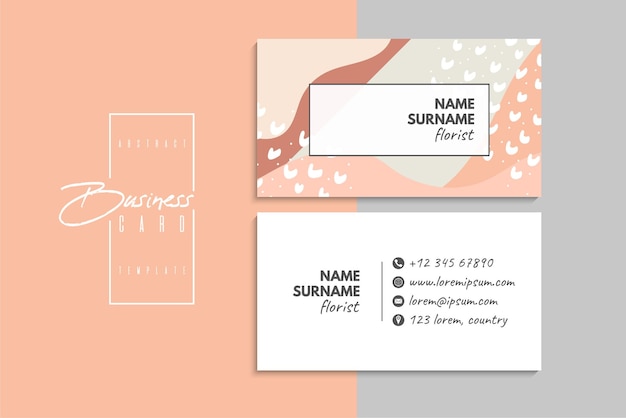 Premium Vector | Vector abstract creative business cards (back and ... Premium Vector | Vector abstract creative business cards (back and ...